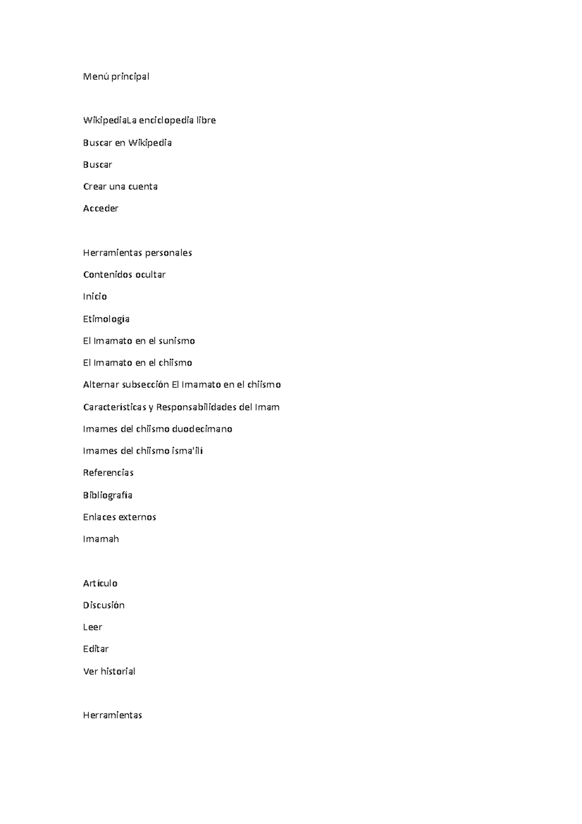 Imamah - Resumen del tema - Menú principal WikipediaLa enciclopedia ...