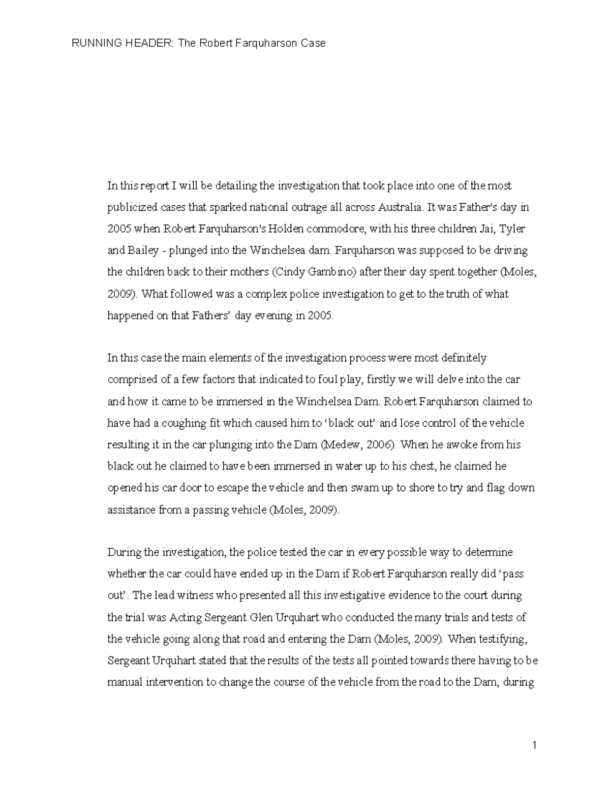 Homicideinvestigationreview - In this report I will be detailing the ...