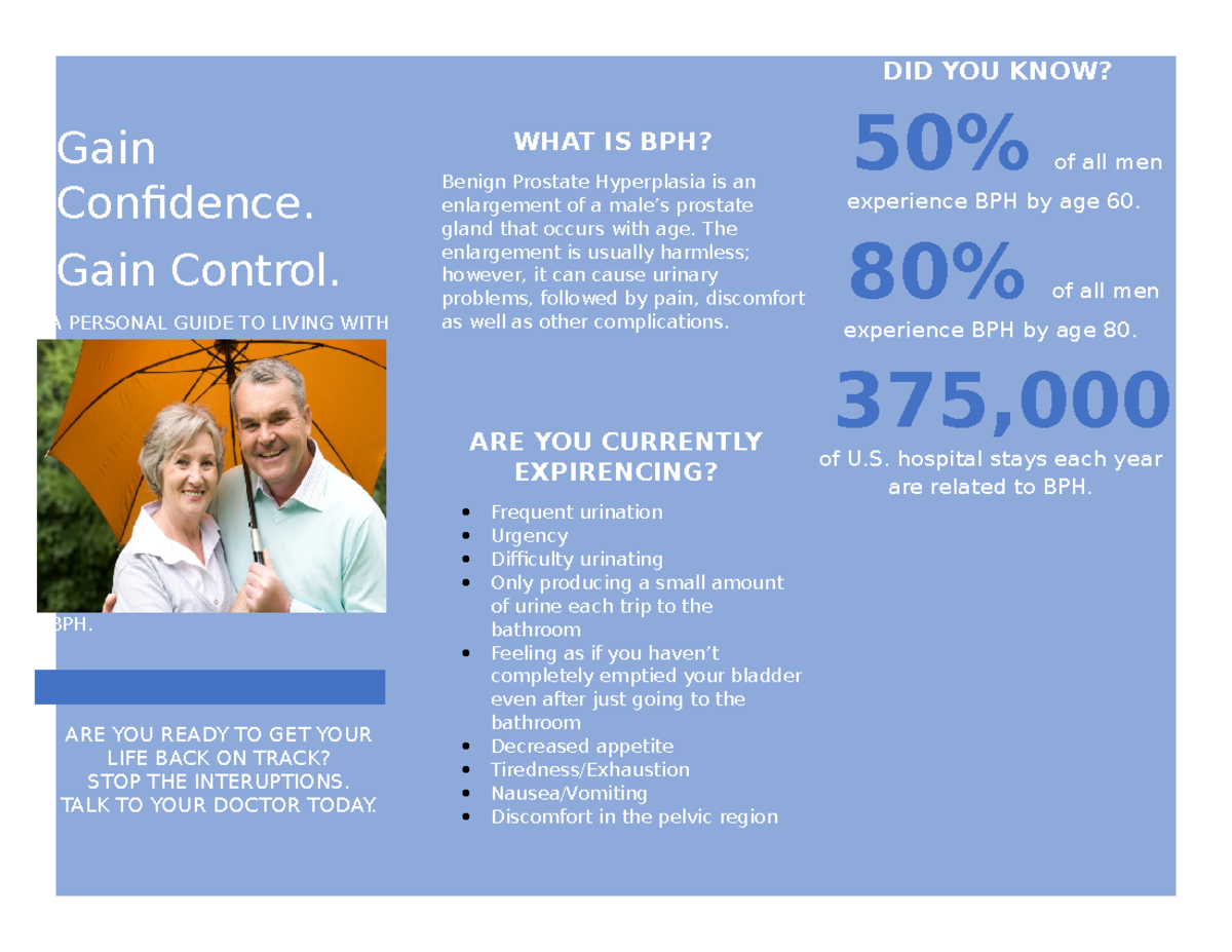 BPH project flyer Final - Gain Confidence. Gain Control. A PERSONAL ...