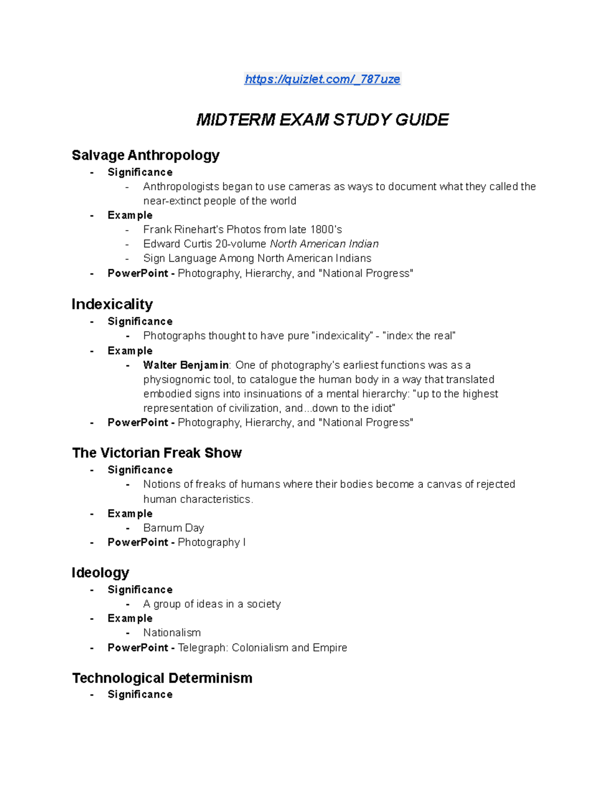 Media Studies Midterm EXAM Study Guide - quizlet/_787uze MIDTERM EXAM ...