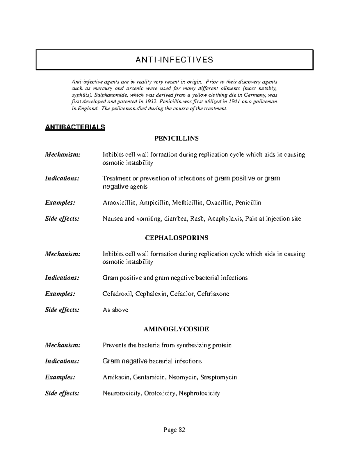 Anti Infectives - Anti-ineffective study notes - ngr6201 - UWF - Studocu