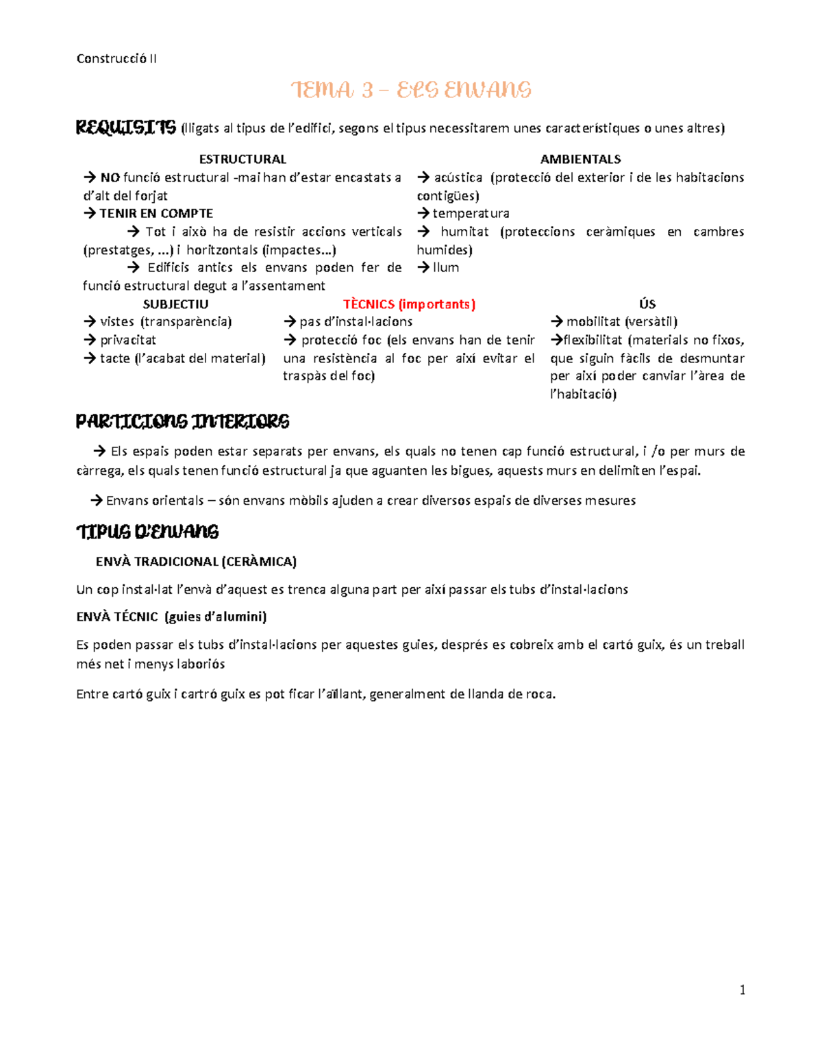 TEMA 3 Envans - Requeriments bàscis, envà tradicional i envà tècnic ...