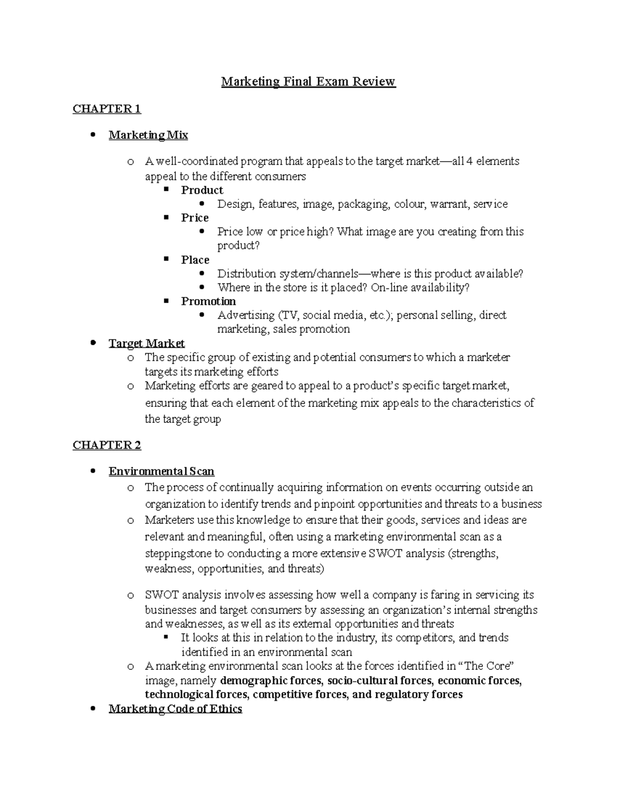Marketing Final Exam Review - First, they might scan their memory for ...