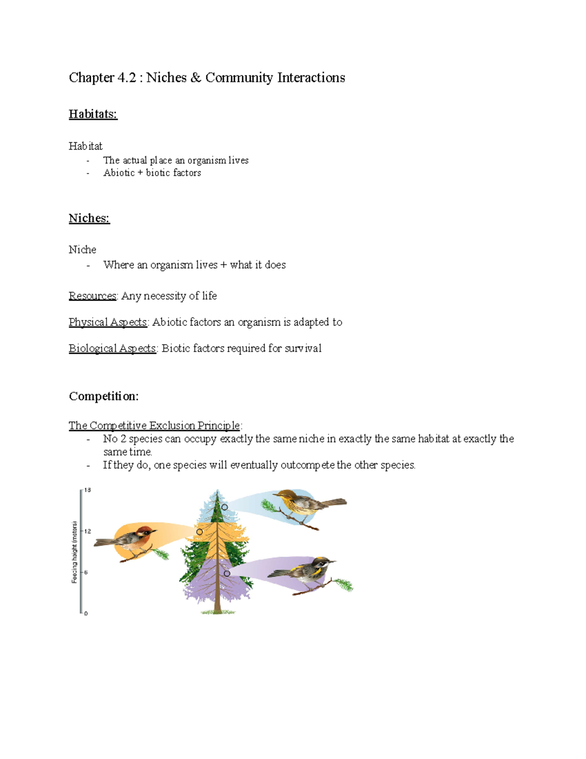 Biology Ch. 4.2 - Arden Manson - Chapter 4 : Niches & Community ...