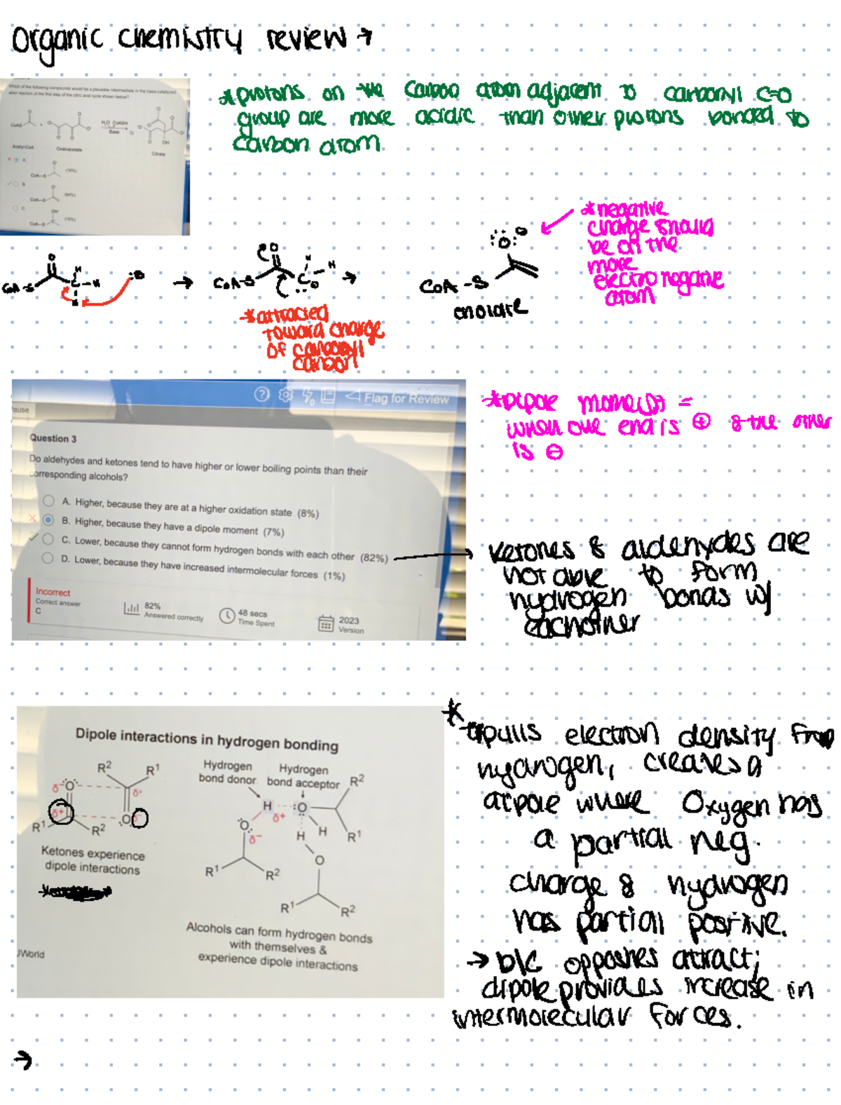 OAT organic chem review - organic chemistry review protons on the ...