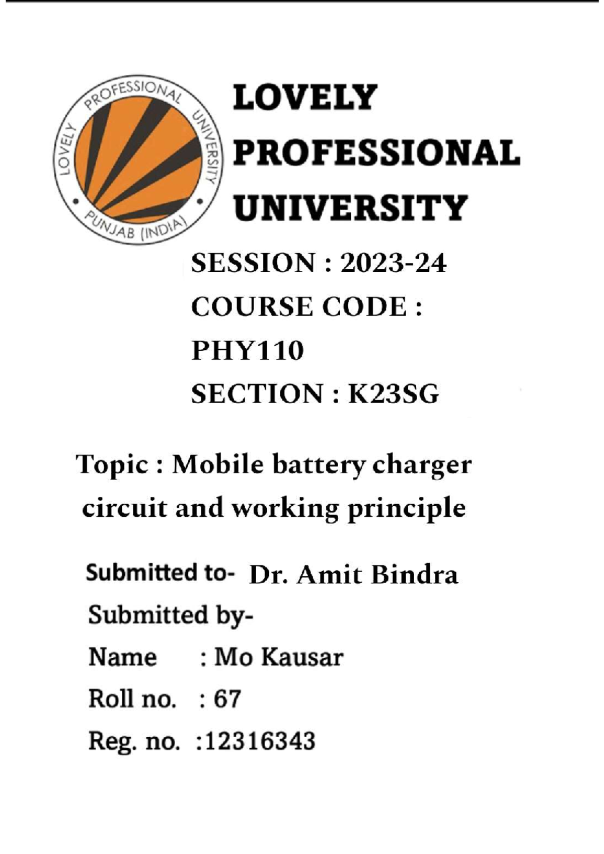 Phy110(67) - good - Engineering Physics - Studocu