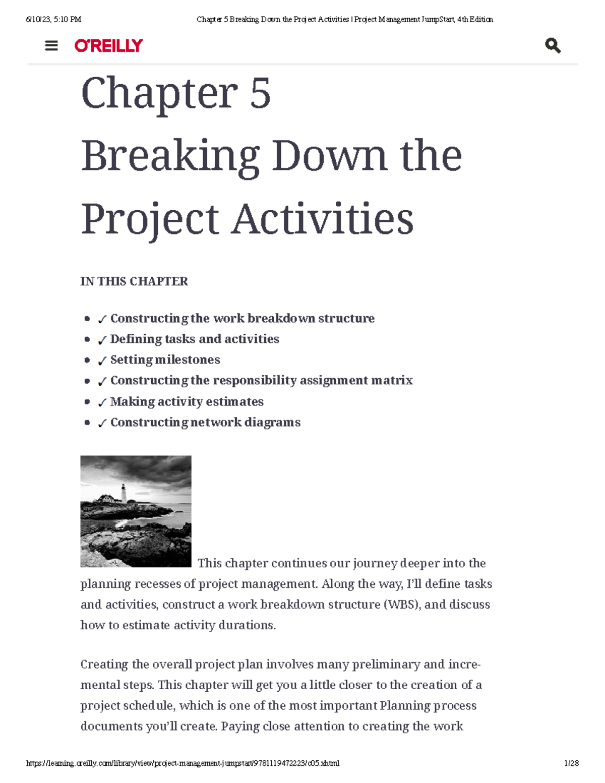 Chapter 5 Breaking Down the Project Activities Project Management Jump ...