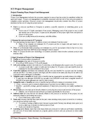 Project Management Life Cycle and Project Initiation Phase - ICT ...