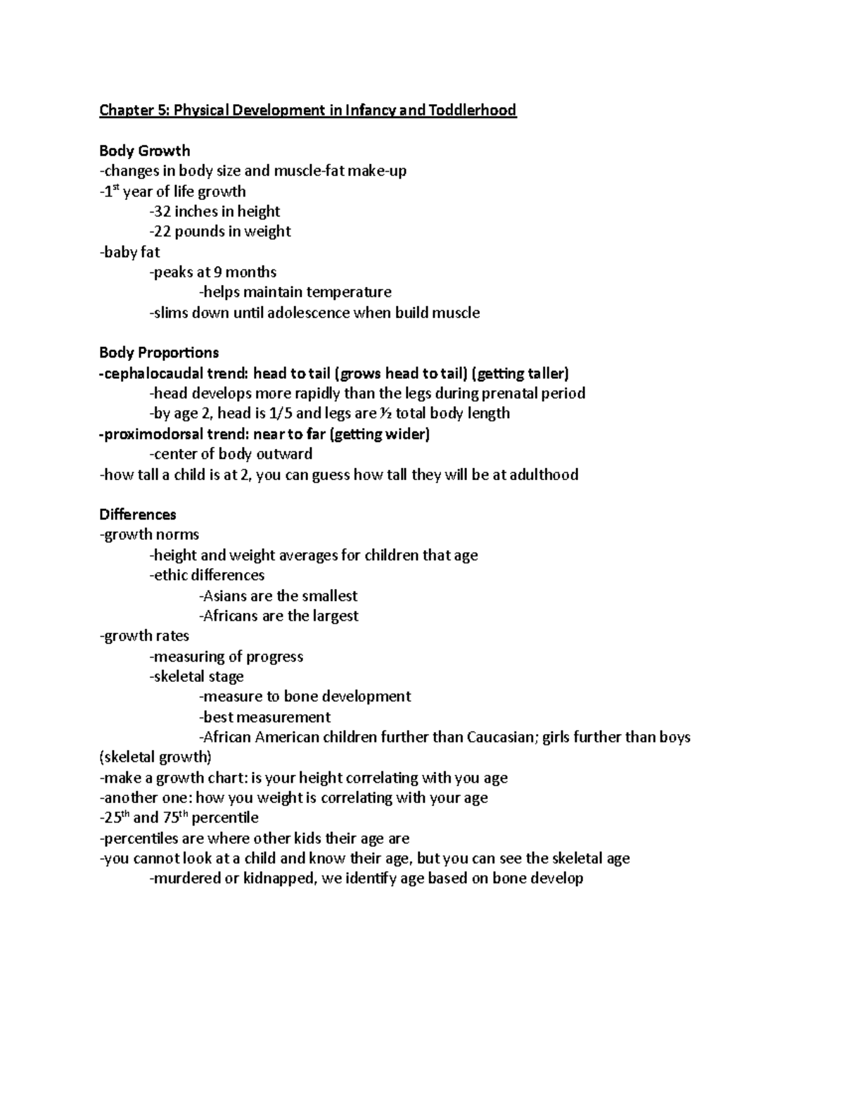 Chapter 5 - Lecture notes 7,8 - Chapter 5: Physical Development in ...