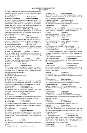 LEA 4- Module - Lecture notes - LEA 4 Law Enforcement Operation and ...