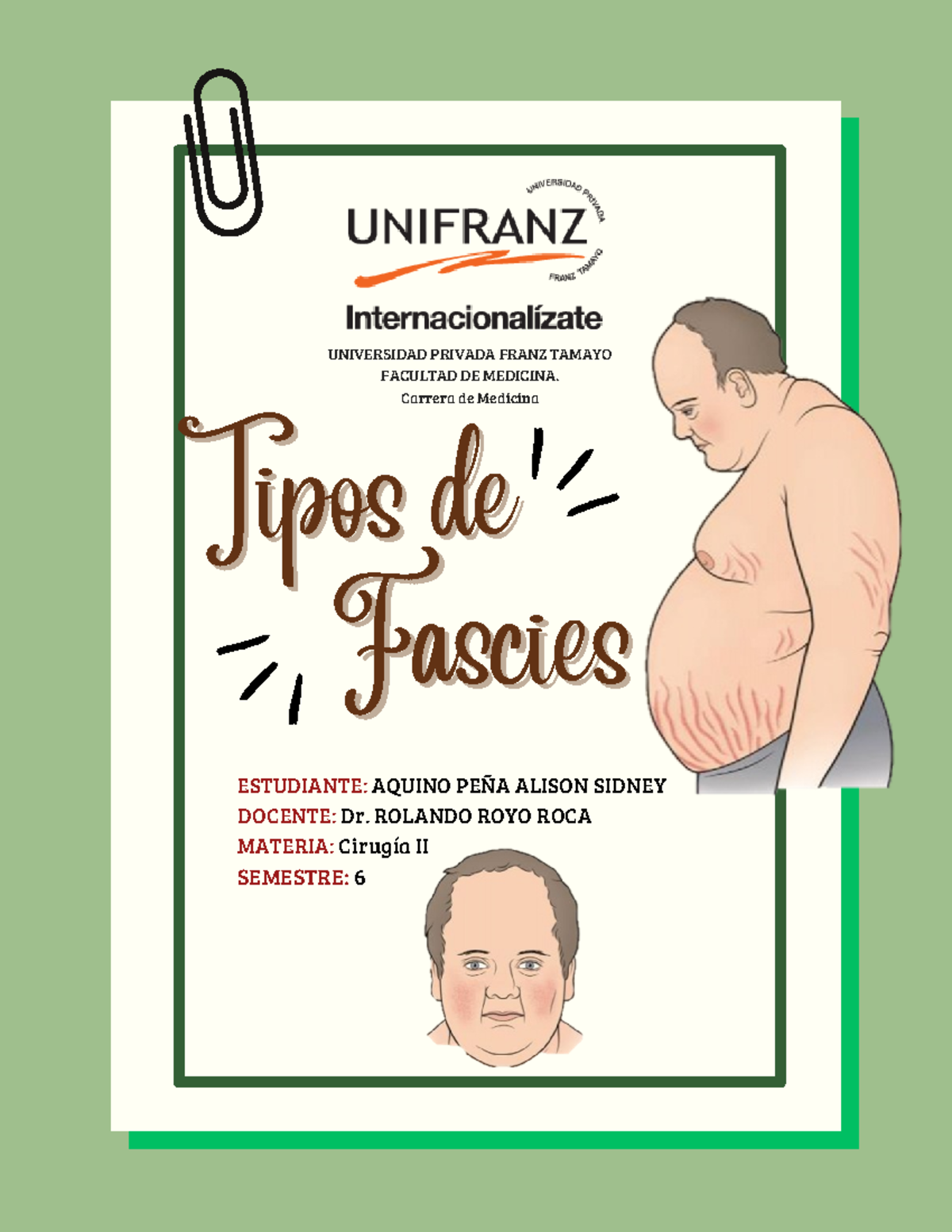 Facies semilogia - Tipos deTipos de Fascies Fascies ESTUDIANTE: AQUINO ...