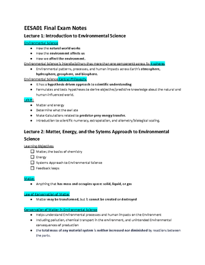 EESA01 Laboratory Manual Lab 4 Deforestation - EESA Introduction to ...