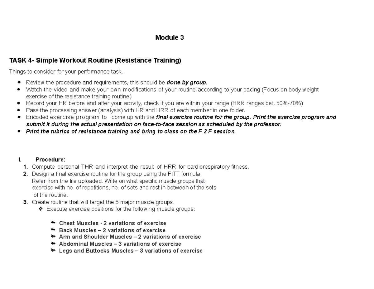 Task 4 - Module 3 (revised-hybrid) - Module 3 TASK 4- Simple Workout ...