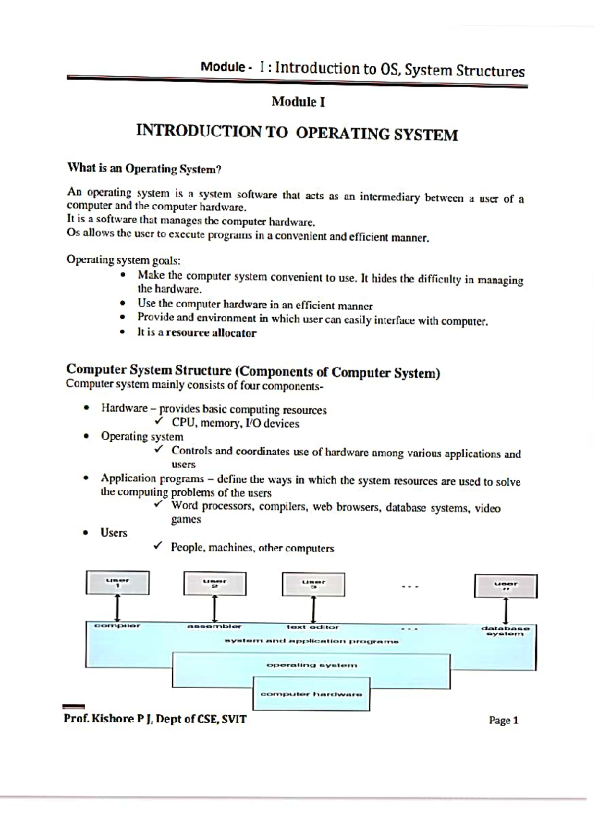 OS1 edited - It’s imp notes - Operating system - Studocu