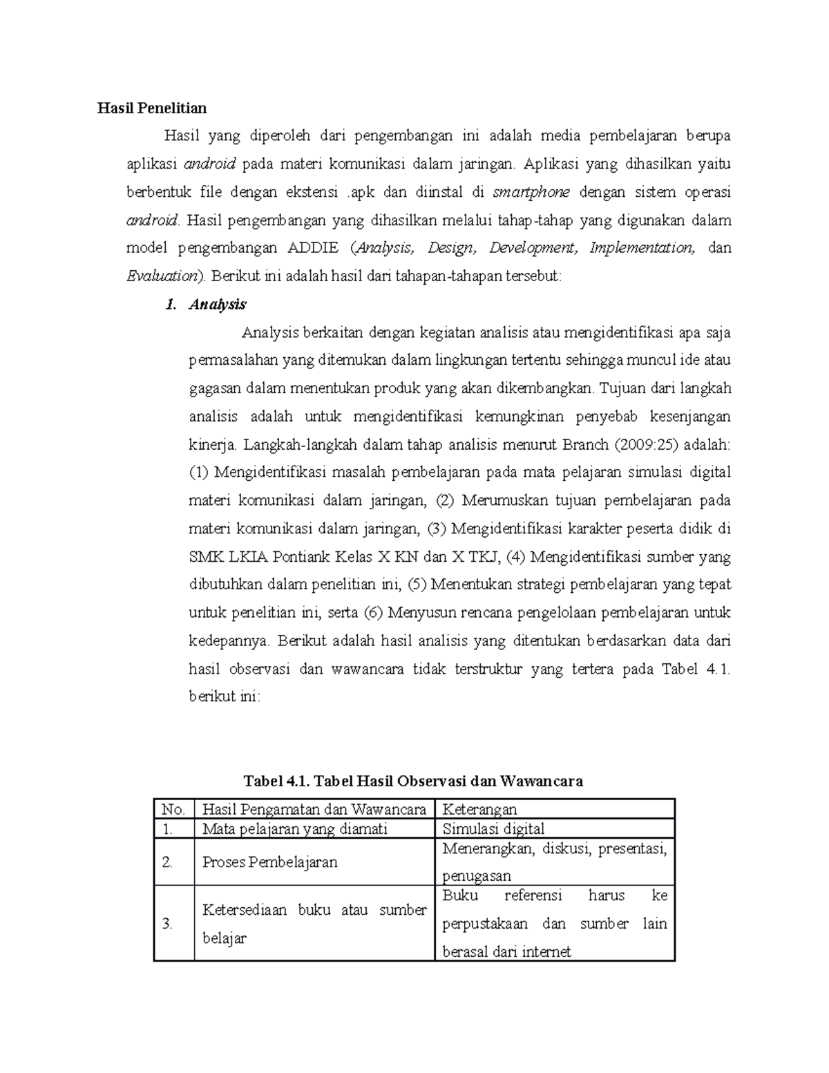 Hasil Penelitian - Hasil Penelitian Hasil yang diperoleh dari ...