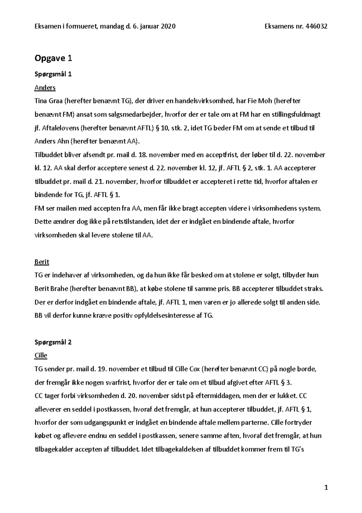 Formueret Orinær Eksamen - karakteren 10 - Warning: TT: undefined function: 32 Warning: TT ...