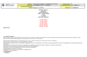 Q1 W6 d4 - Grade 2 Lesson Plan- MELC BASED- All Subjects - School: CALOOCAN CENTRAL ELEMENTARY ...