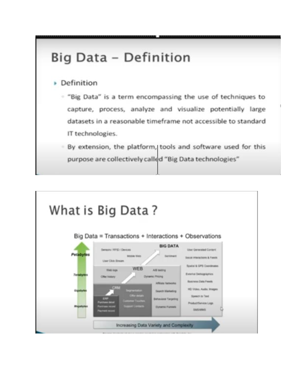 BDA M1 PPT - MODULE1 PPT - Big Data Definition Definition is a term ...