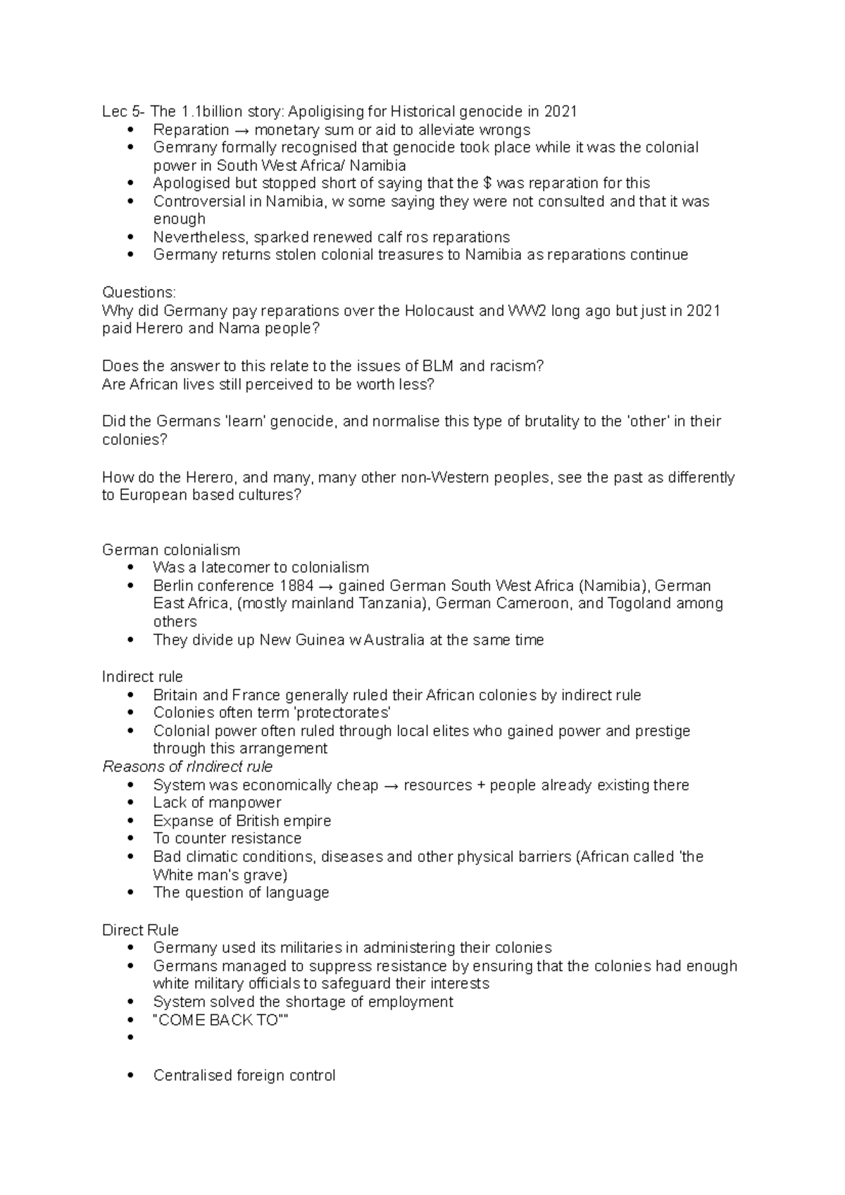 Lec 5 INST1006 - Lec 5 notes - Lec 5- The 1 story: Apoligising for ...