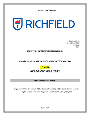 Assignment Submission User Guide - Moodle LMS - RICHFIELD GRADUATE ...