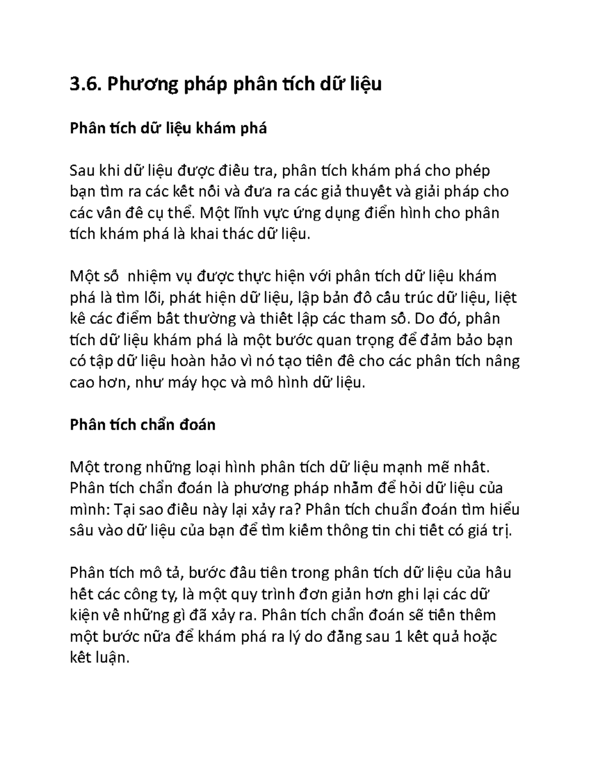 3.6 Phương pháp phân tích dữ liệu - 3. Ph ương pháp phân tch d ữ li uệ Phân tch d ữ li u - Studocu