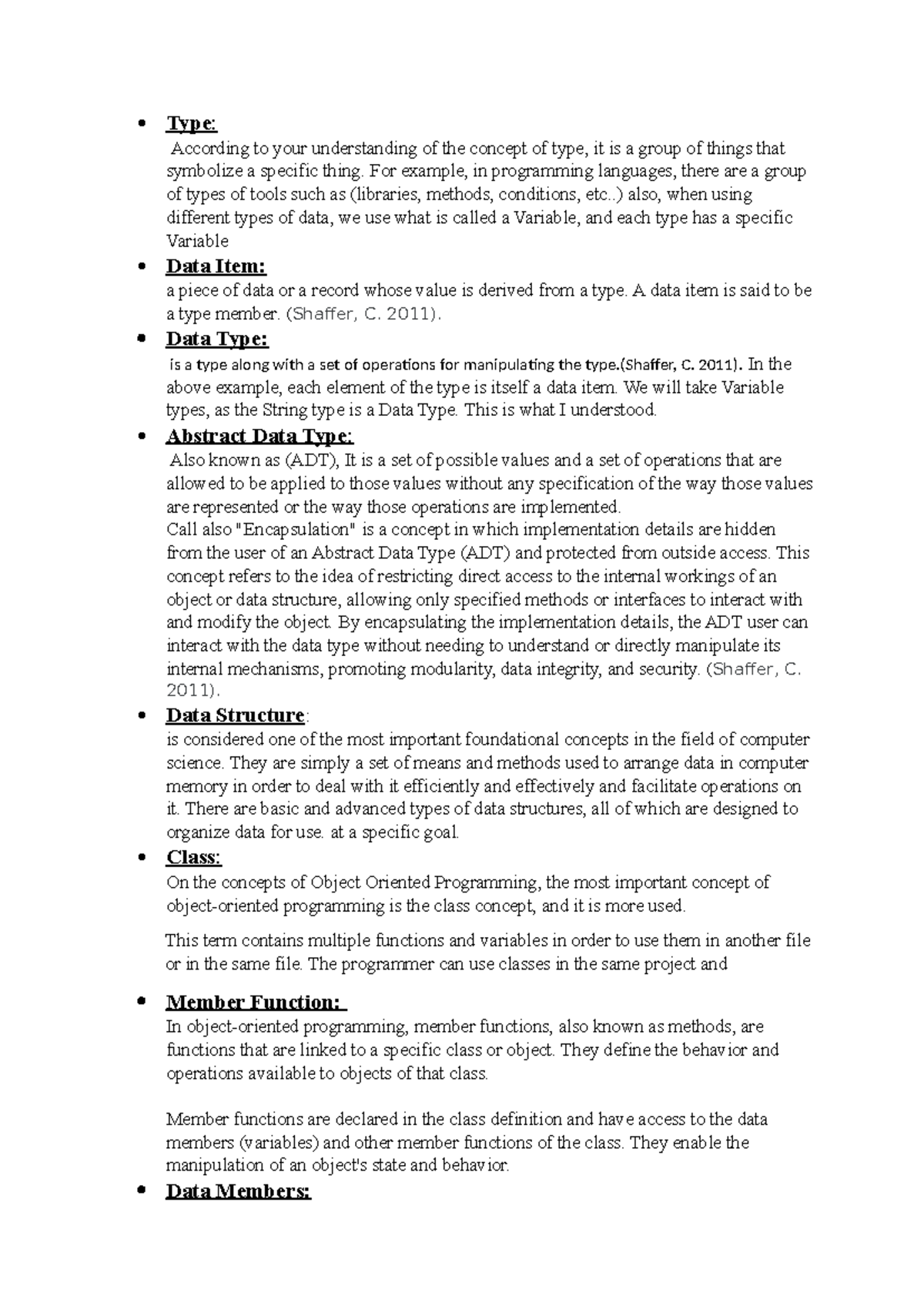 DA unit 1 - DA unit 1 - Type: According to your understanding of the ...
