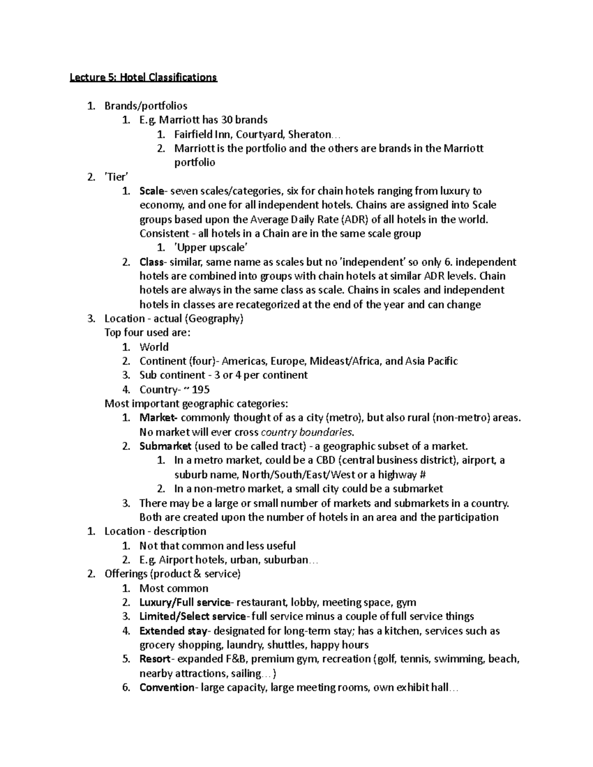 Introduction to Hotel Operations Module 2 - Lecture 5: Hotel ...