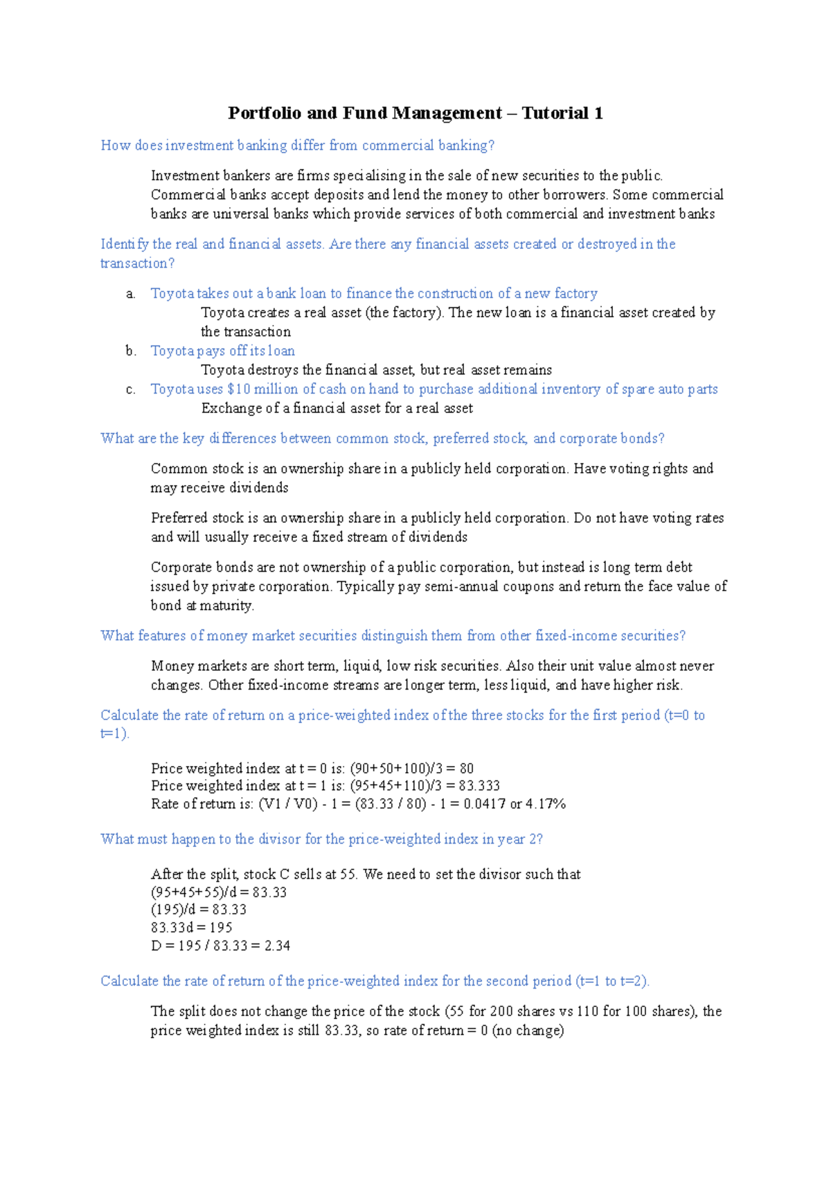 Tutorial 1 - Preparation - Portfolio and Fund Management - Portfolio ...