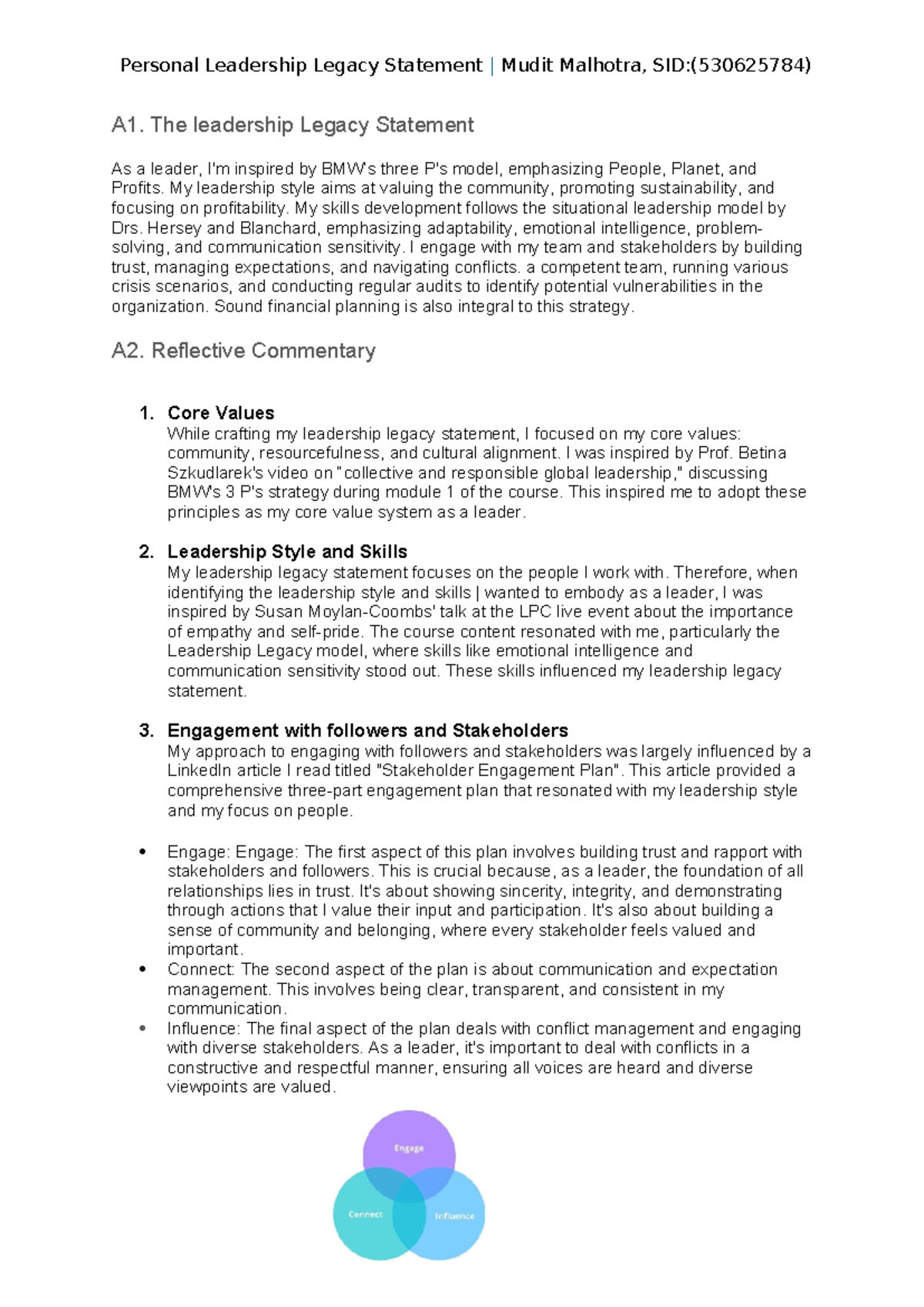 Personal Leadership Legacy statement - The leadership Legacy Statement ...