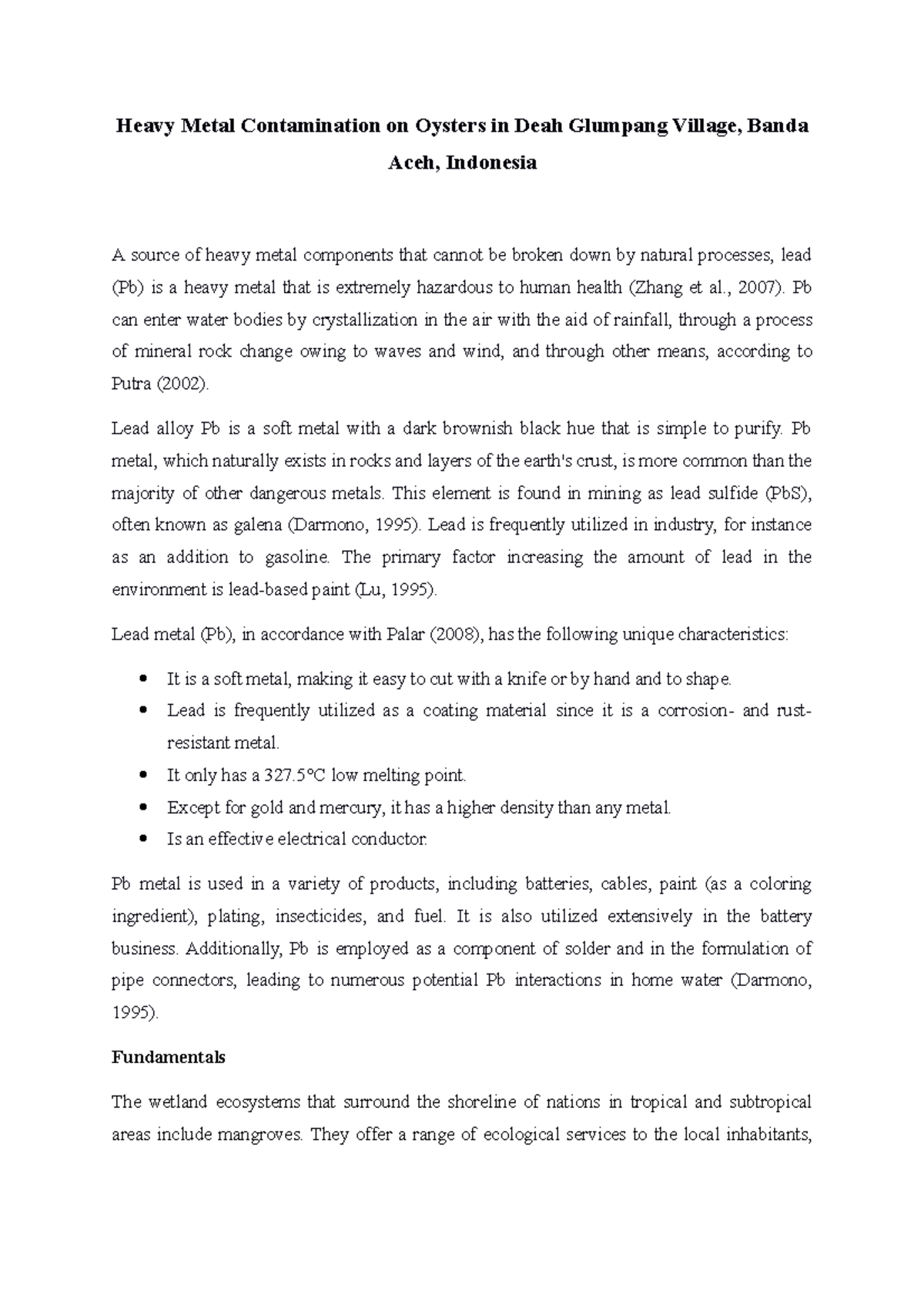 Combine 3 - example of summarizing. - Heavy Metal Contamination on Oysters in Deah Glumpang ...