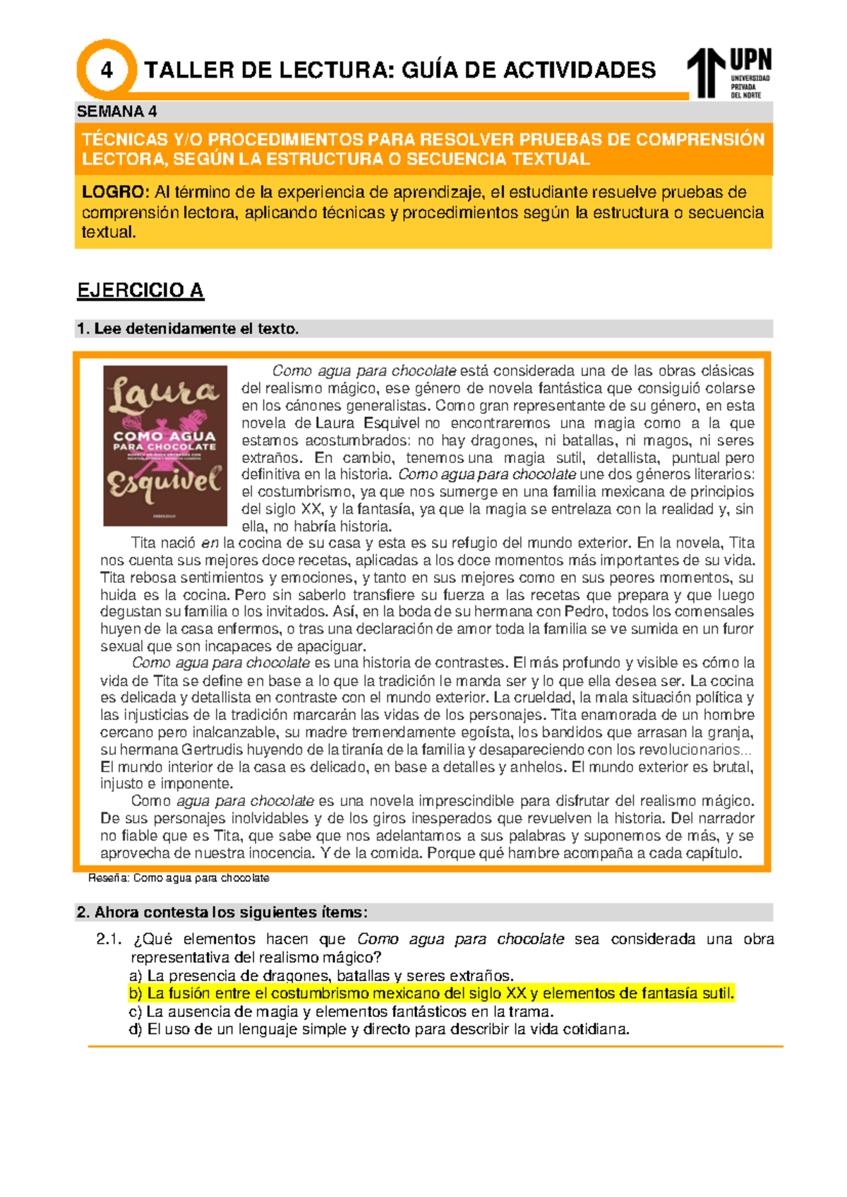 SEM 4 Guía de actividades de lectura Grupo 4 - SEMANA 4 TÉCNICAS Y/O ...