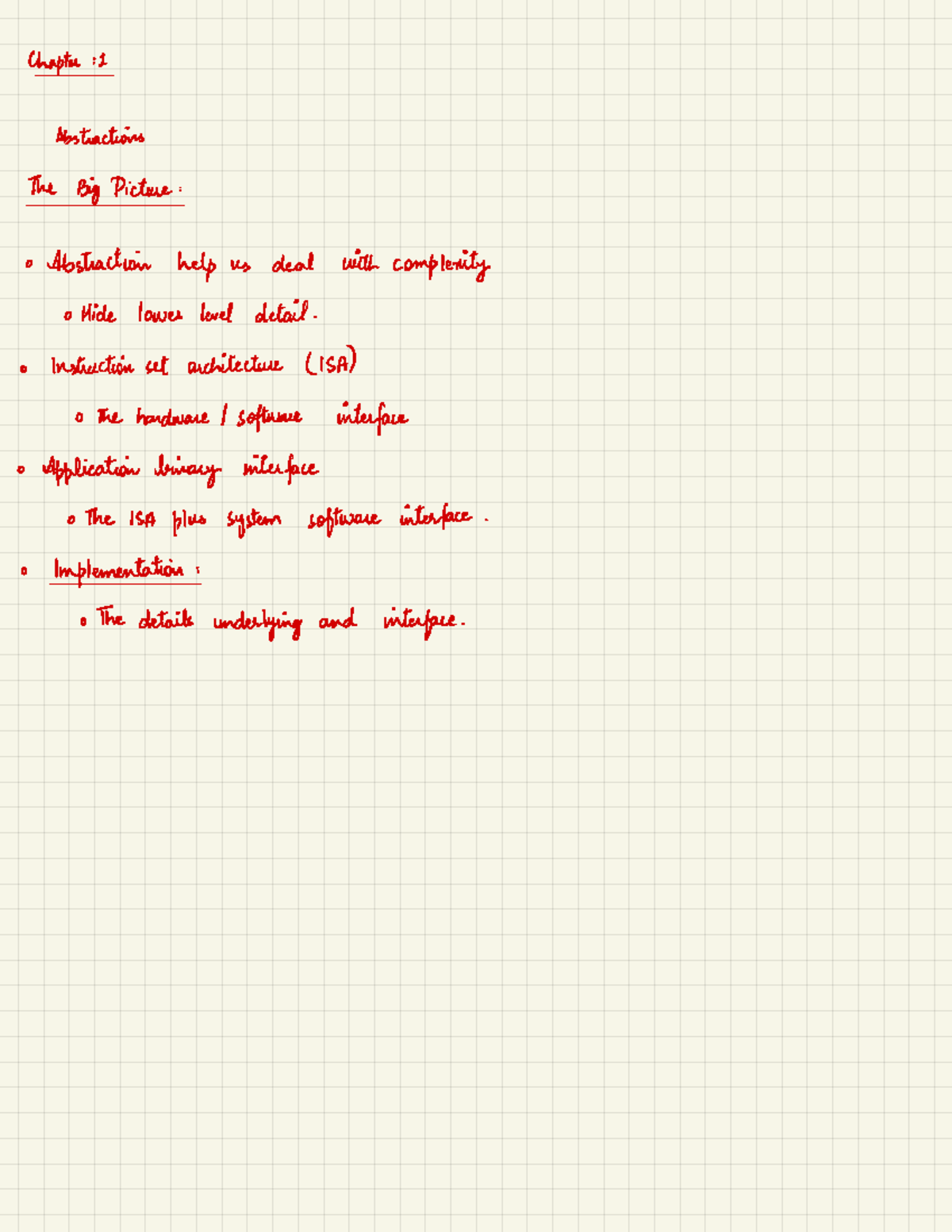 Overview on Abstractions - Chapter :1 Abstractions The Big Picture ...