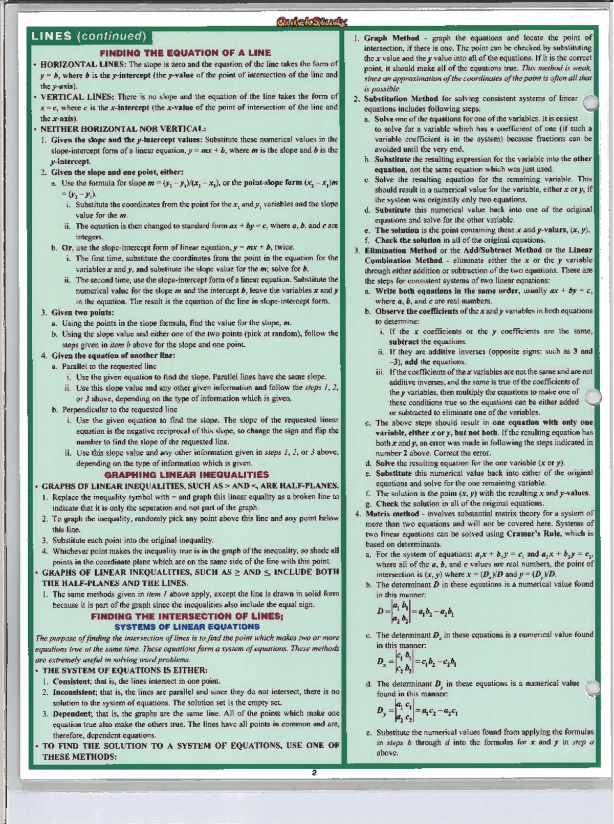 algebra part 2 pg 2 - MATH 110 - Studocu