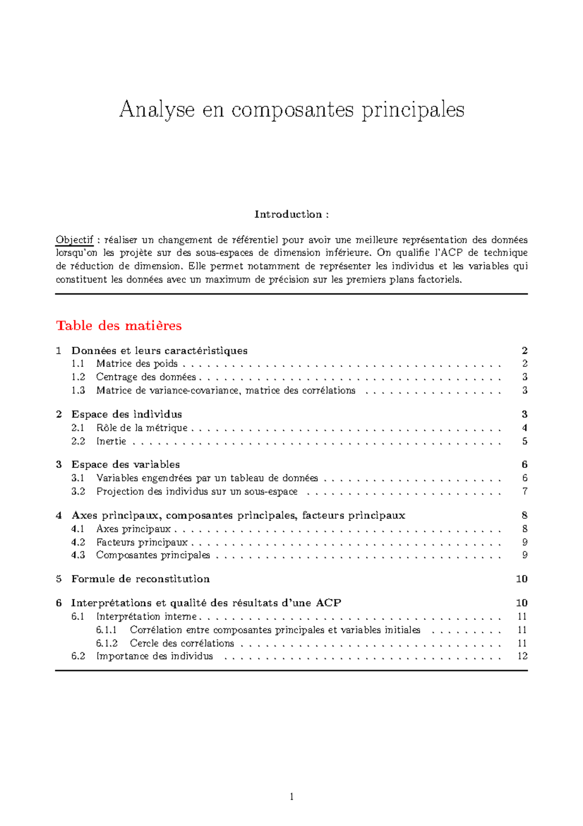 Analyse en composantes principales - On qualifie l’ACP de technique de ...