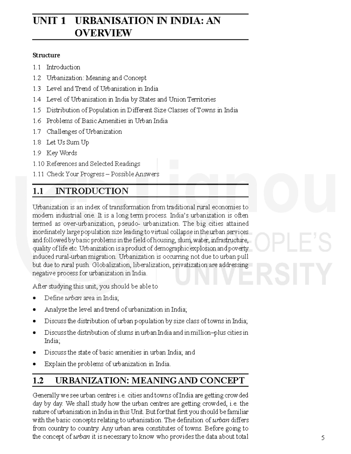 Unit1 - Notes - Urbanization in India – An UNIT 1 URBANISATION IN INDIA ...
