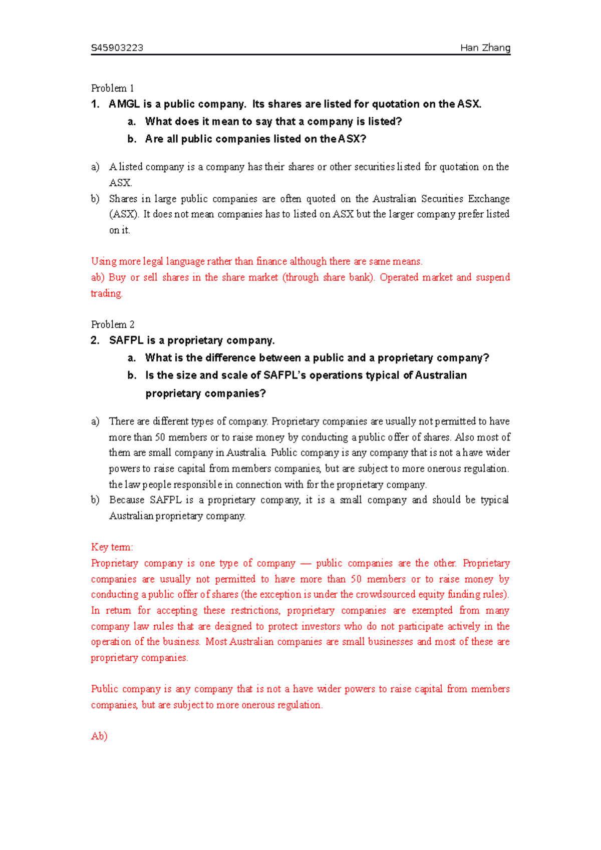 Tutorial 1 - 11111111111111111111111111 - S45903223Han Zhang Problem 1 1. AMGL is a public ...