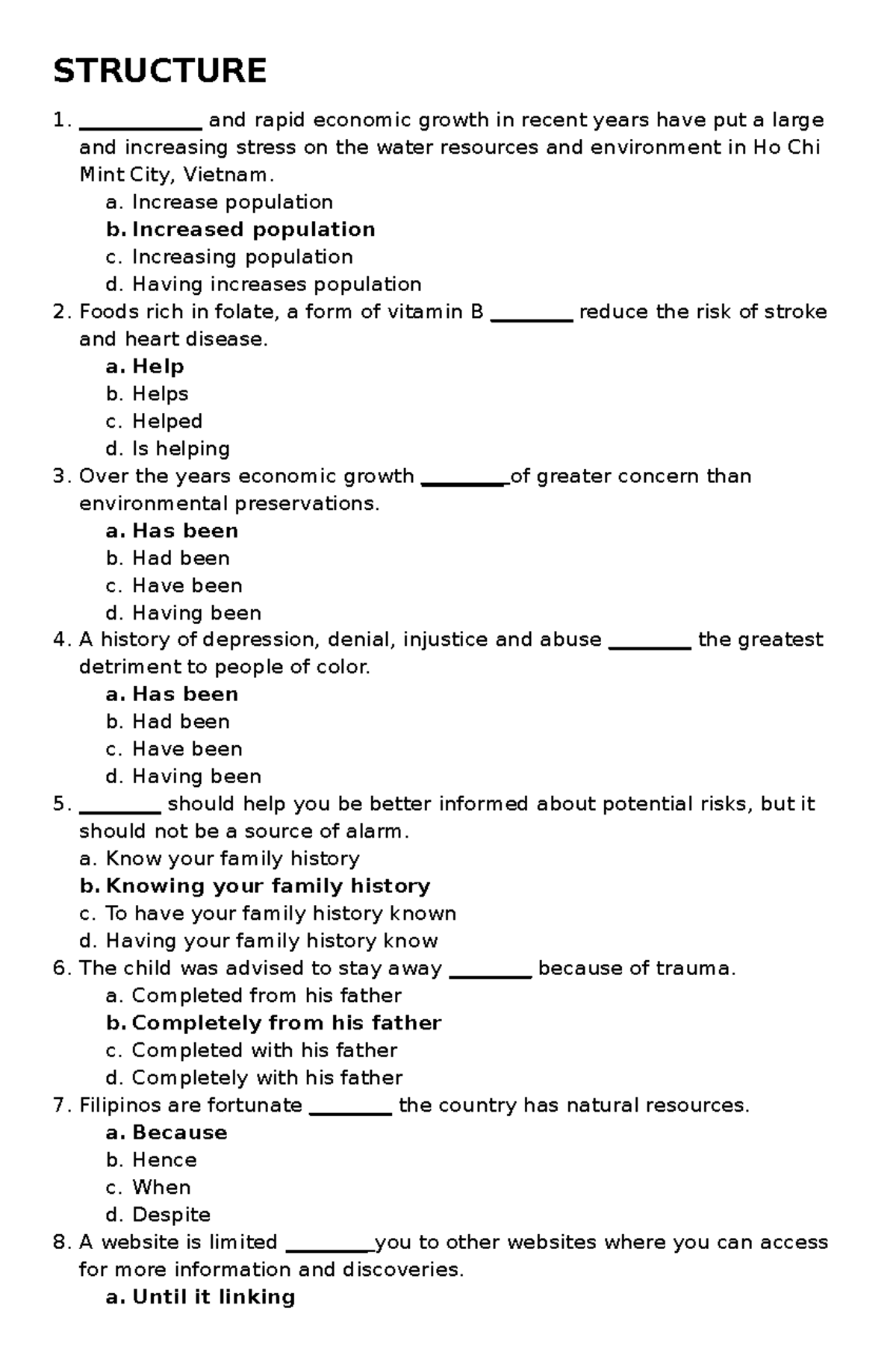 EPT- Reviewer-2022 - None - STRUCTURE ____________ and rapid economic ...