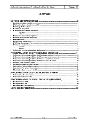 Exercice SQL - 1 Exercices : Langage SQL Exercice 1 : Soit la base de ...