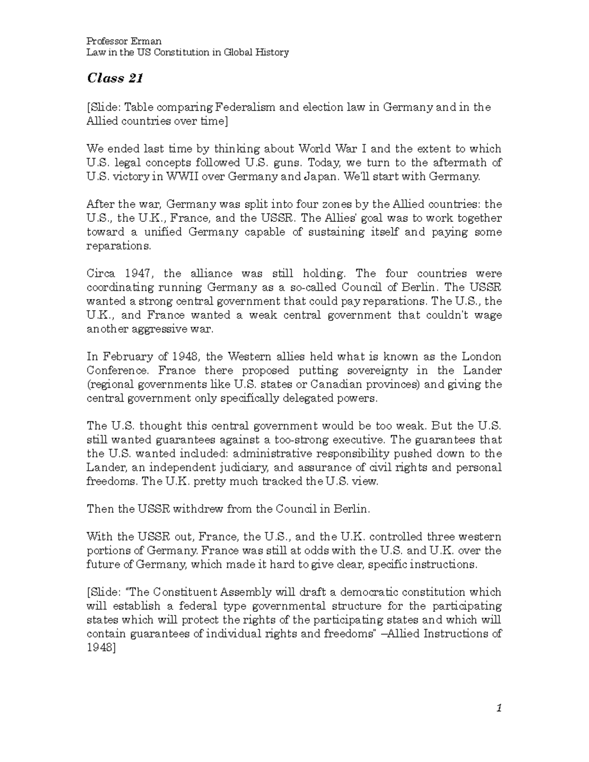 The Japanese and German Post-War Constitutions - Law in the US ...