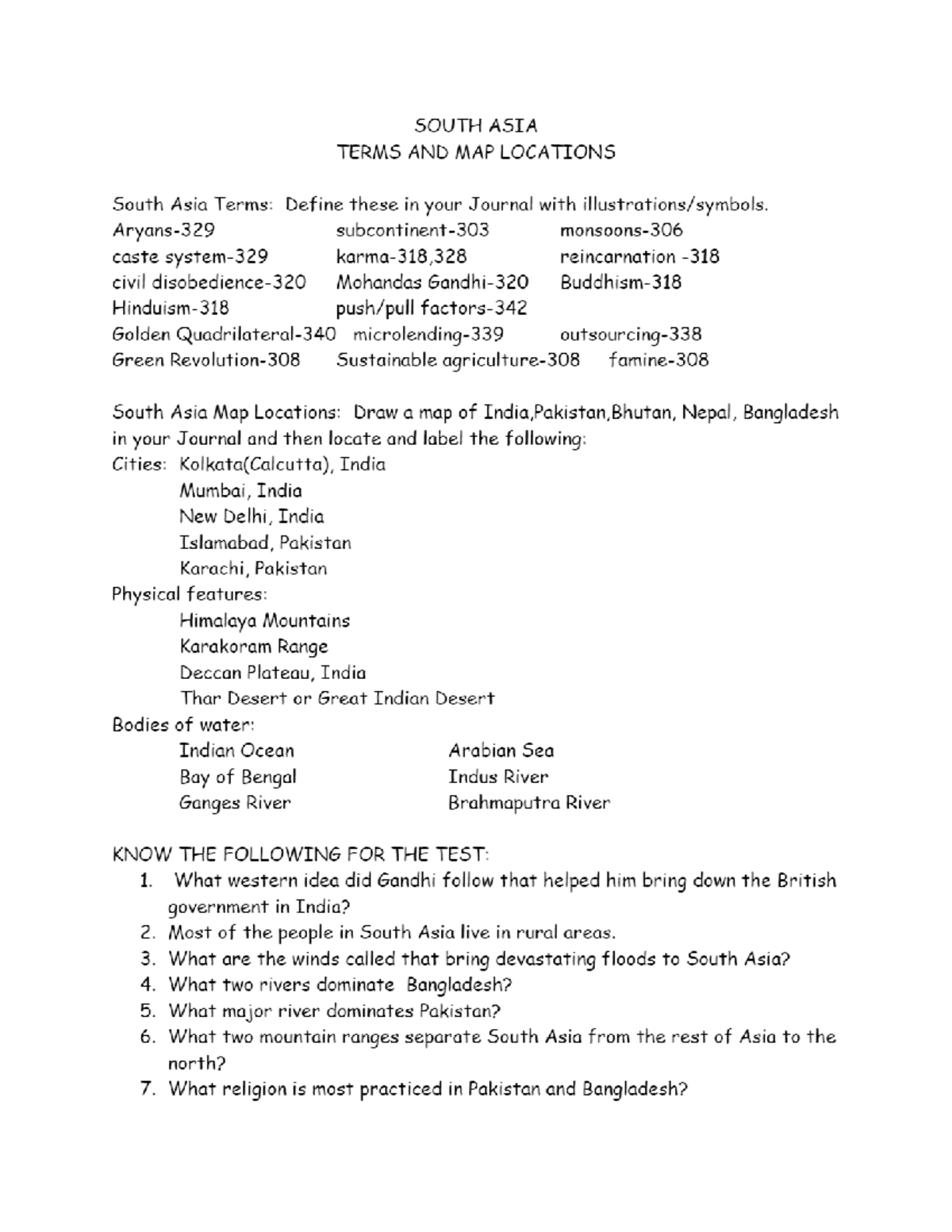 Study Guide for South Asia and East Asia - (LAWS4284) - Studocu