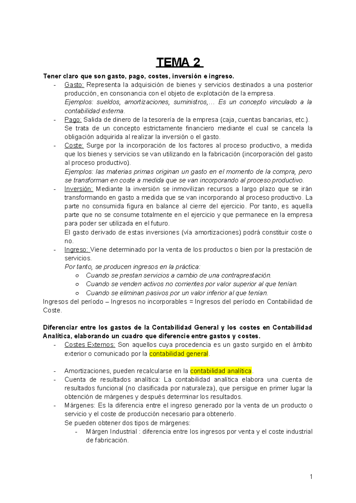 Preguntas QUE HAY EN Practica - TEMA 2 Tener claro que son gasto, pago ...