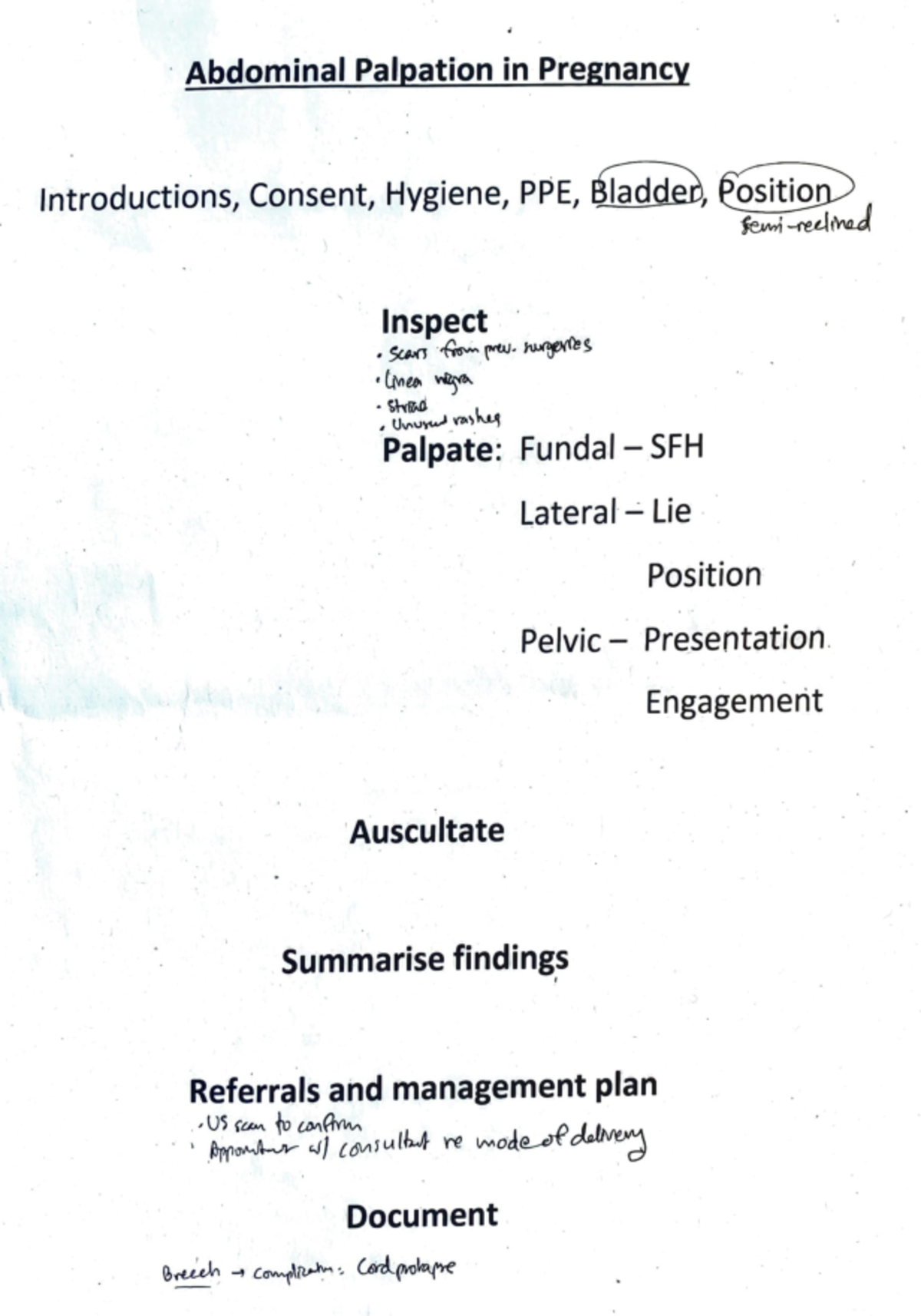 Abdo palpation in Pregnancy - · Abdominal .Palpation in Pregnancy Introductions, Consent ...