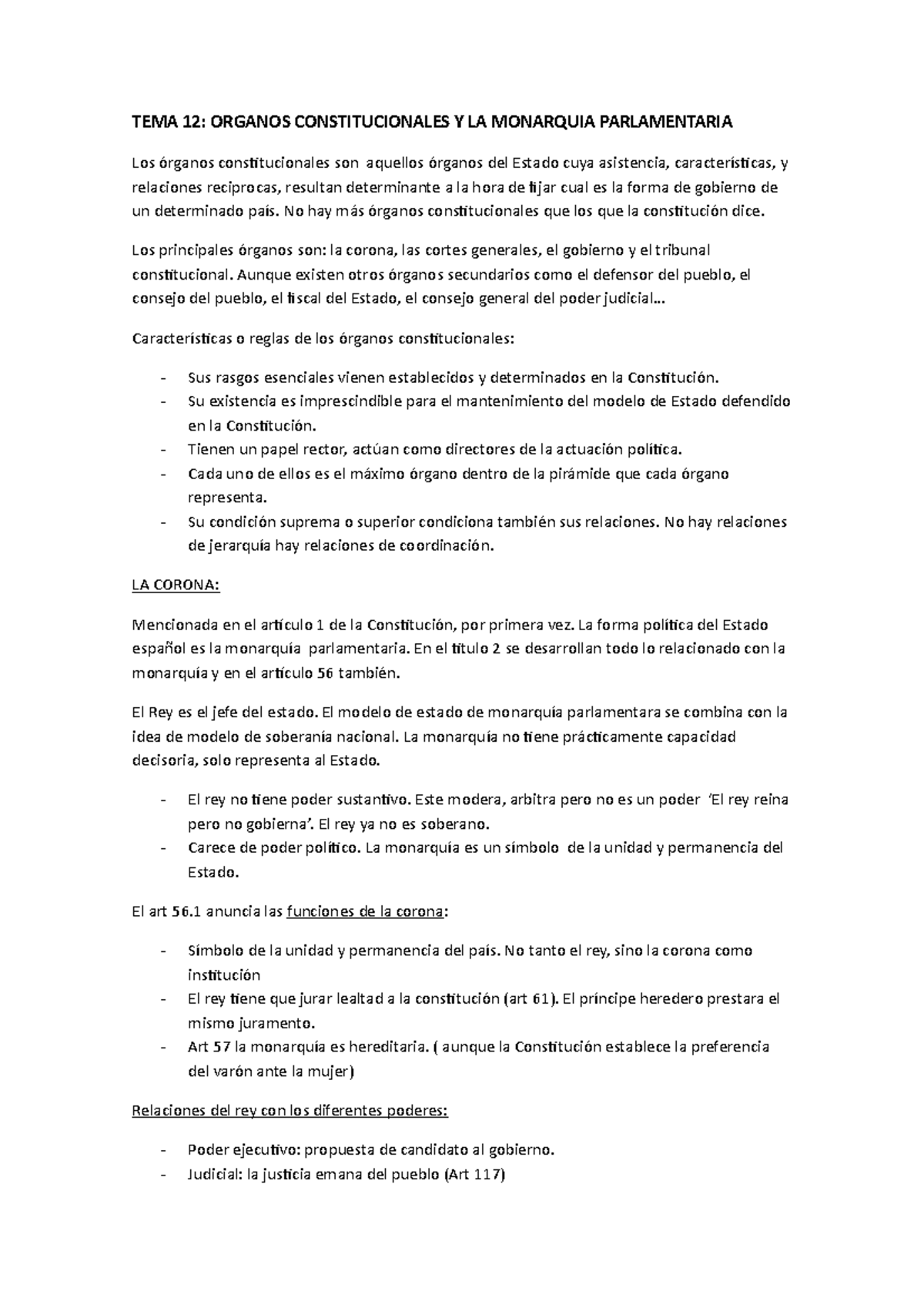 Tema 12 consti - Tema 12 - Teoría Del Estado Y Derecho Constitucional - Uni Rioja - Studocu