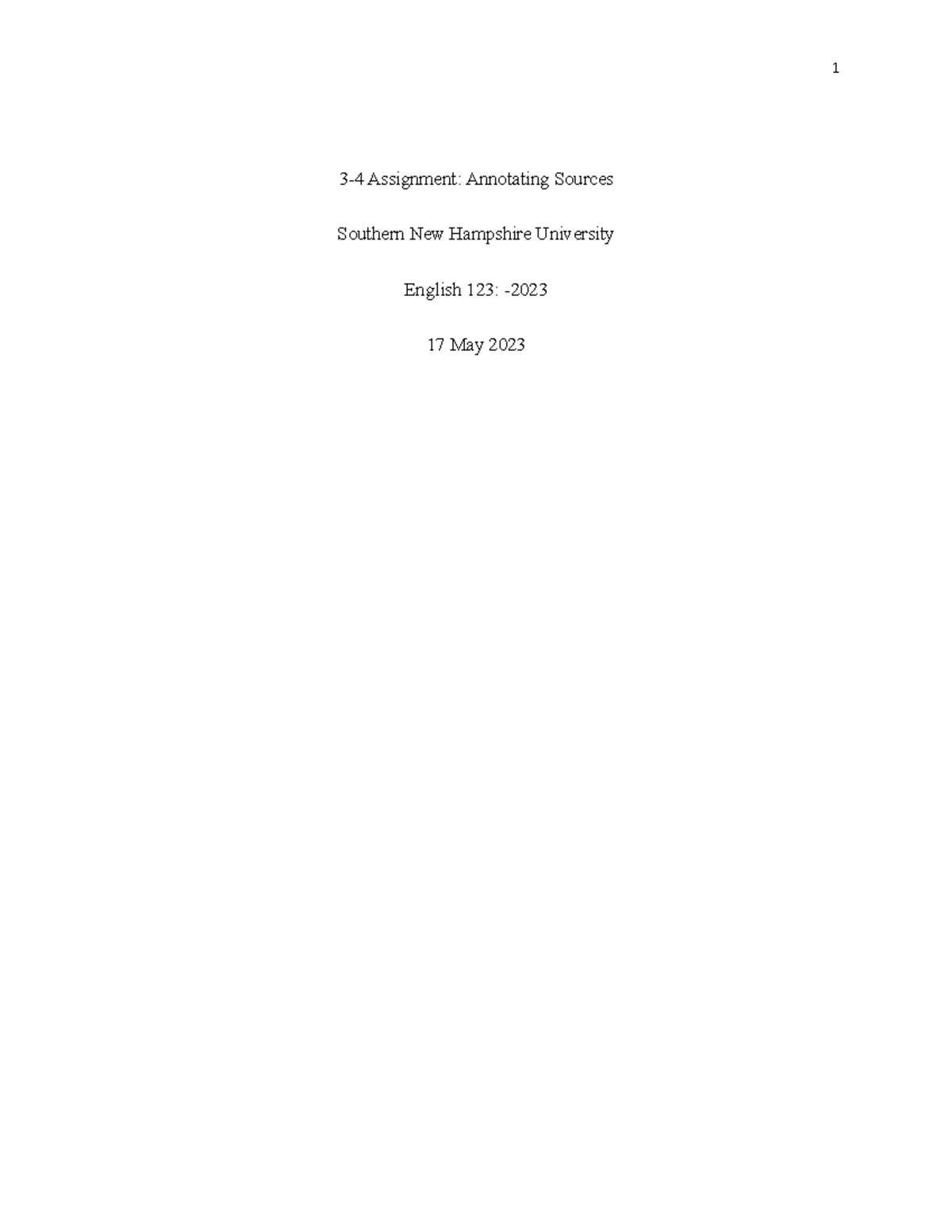 3-4 assignment mod 3 - 3-4 Assignment: Annotating Sources Southern New ...