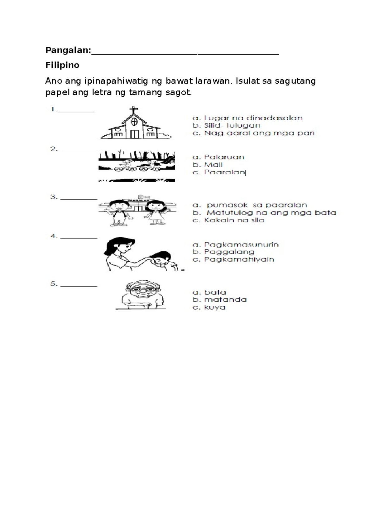 Activity-sheet-nov - GOOD BOOK - Pangalan ...