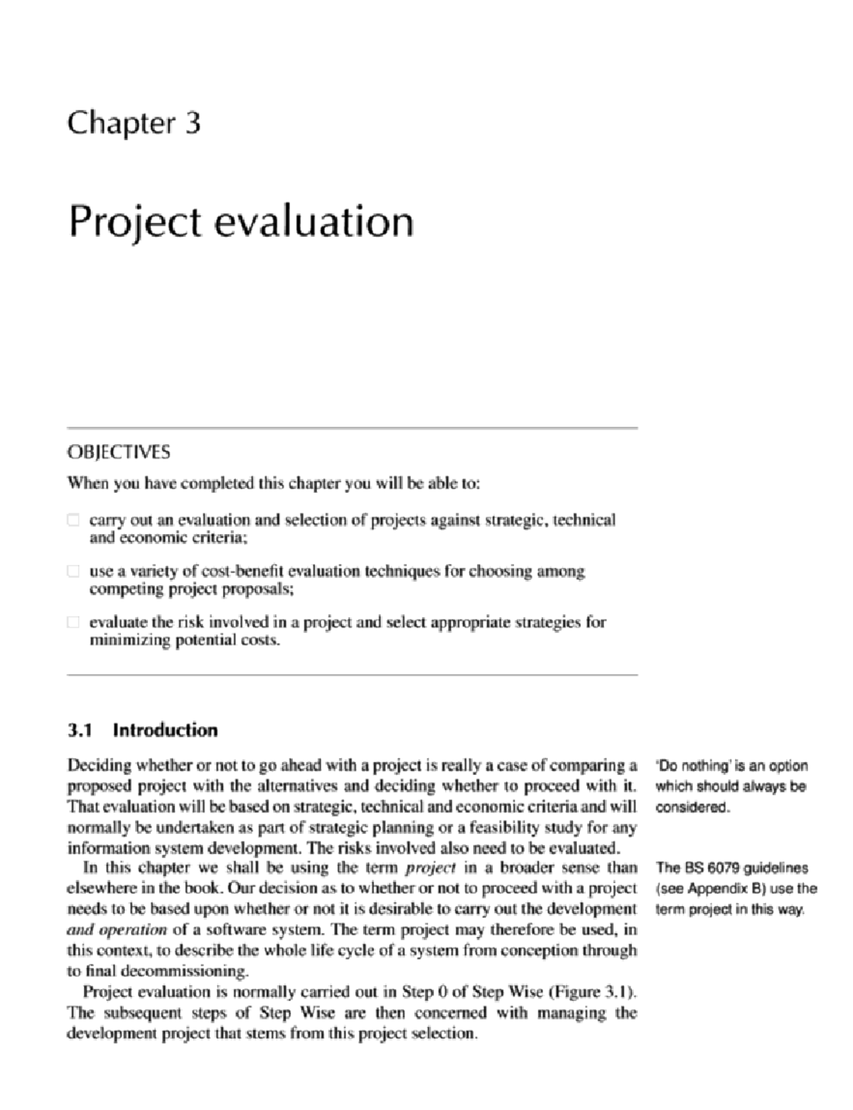 3 Software Project Management-49-67 - Chapter 3 Project evaluation OBJECTIVES When you have ...
