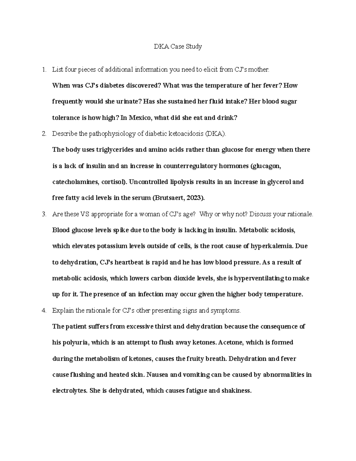 WK 5 DKA case study - nurs480 - WCU - Studocu