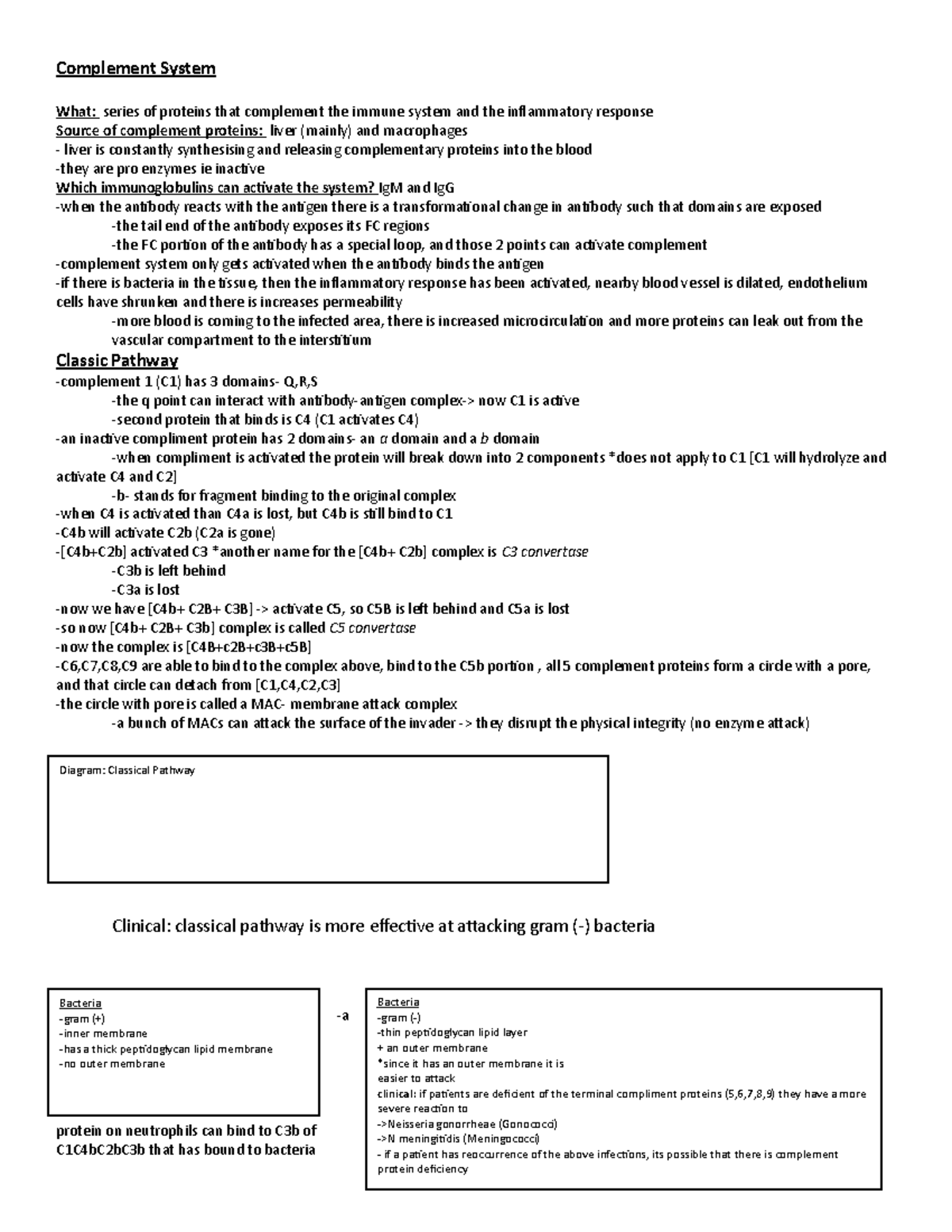 Complement System - Complement System What: series of proteins that ...