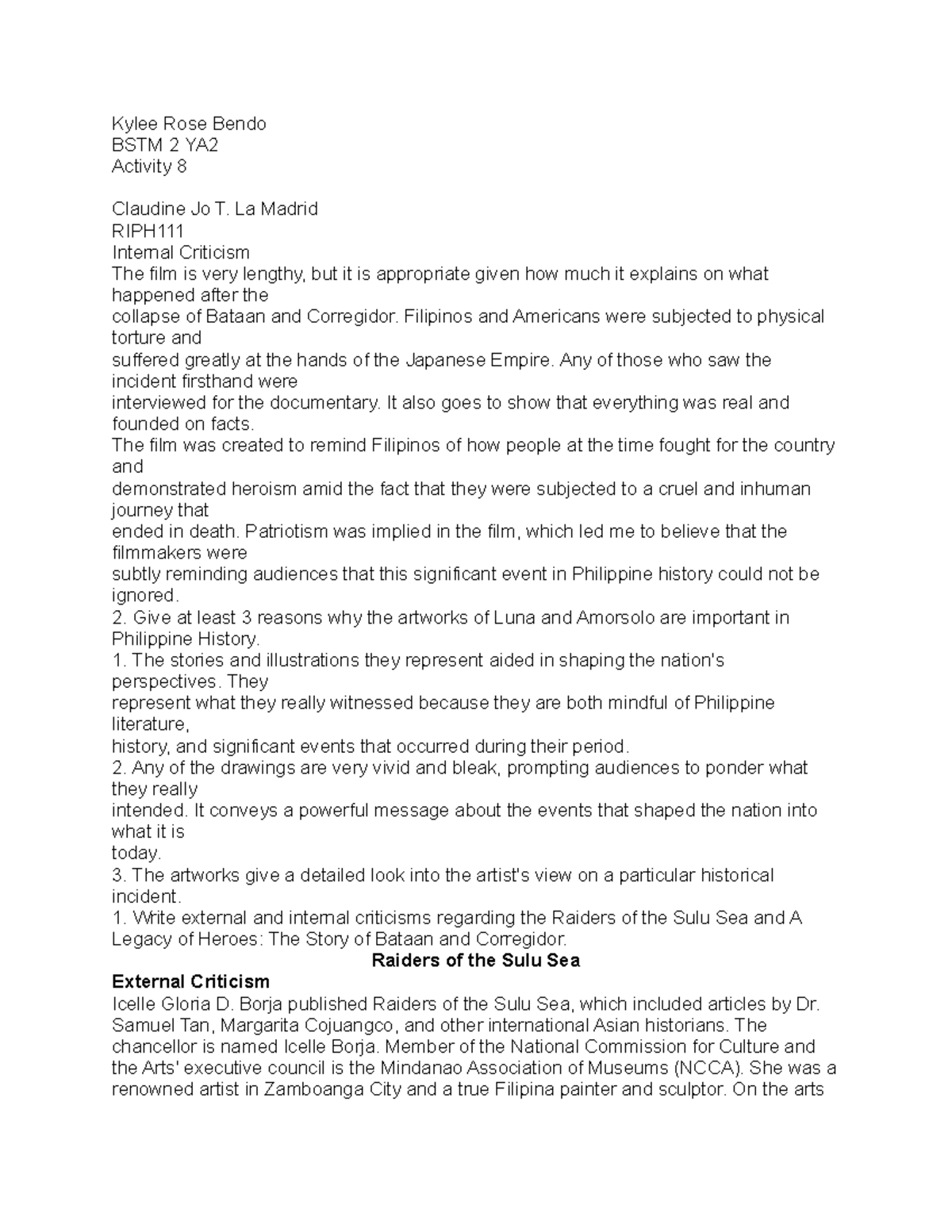 RIPH-Activity-8 - DsjsdjdfhsfhfufdbfadfrgakrgrgvndfcjeuV - Kylee Rose Bendo BSTM 2 YA Activity 8 ...