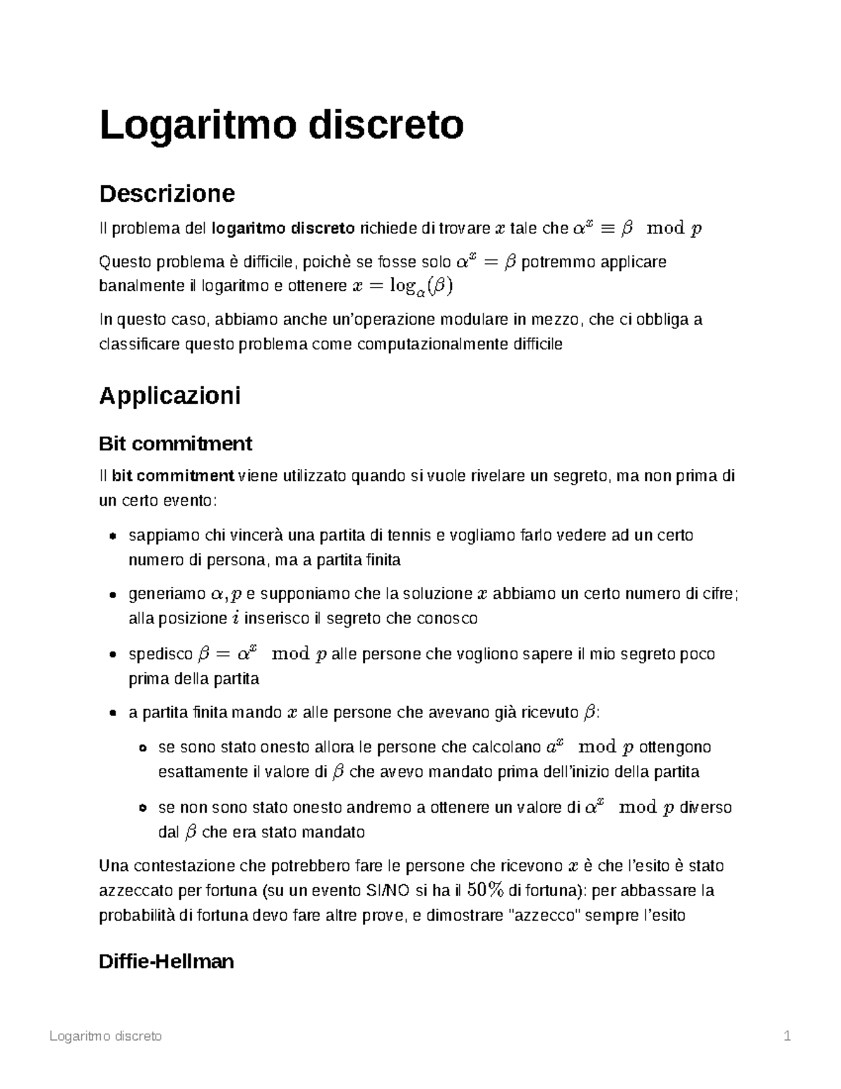 Discreto - Noooooooooooooooooooooooooooo - Logaritmo discreto ...